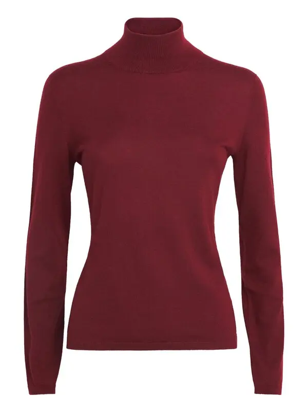 Max Mara Cashmere Rollneck Sweater - Red