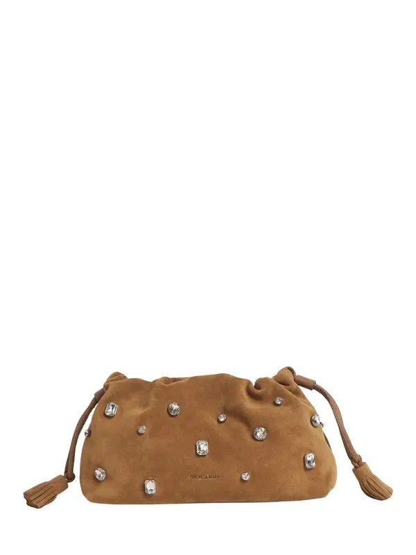 Veronica Beard Small Suede Stash Cross-body Bag - Brown