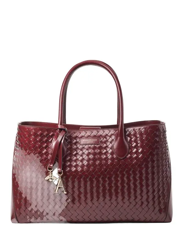 ASPINAL OF LONDON Leather London Tote Bag - Burgundy