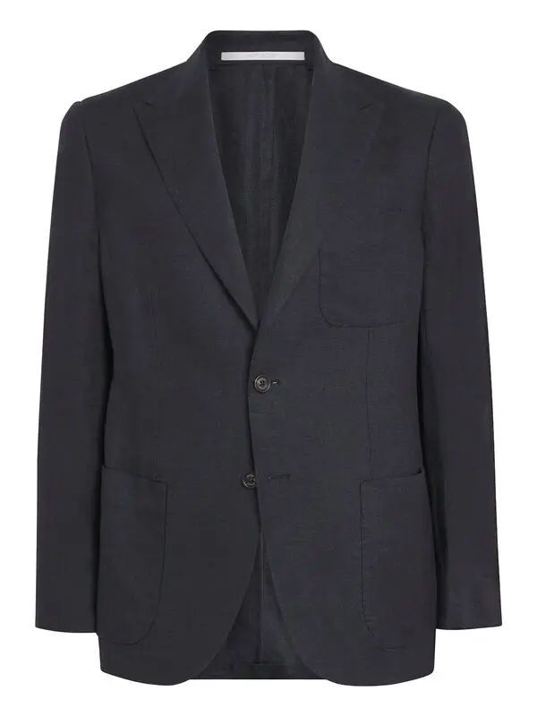 Eleventy X Linen Blazer - Black