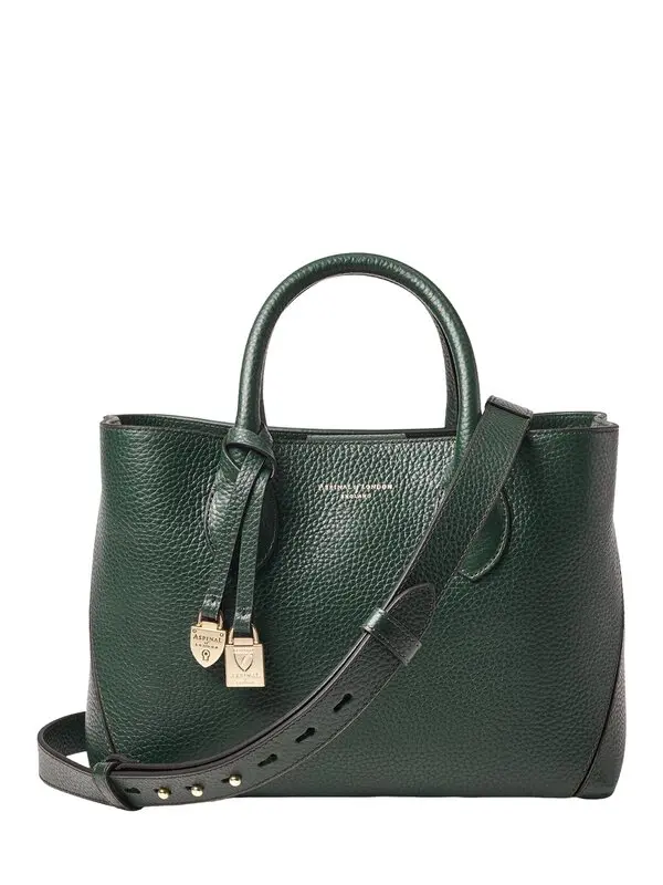 ASPINAL OF LONDON Midi Leather London Tote Bag - Green