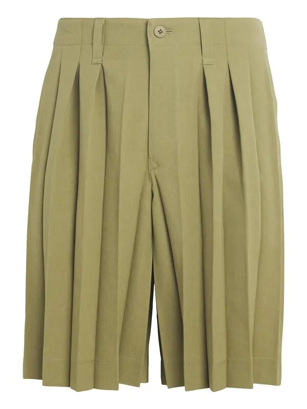 Issey Miyake Pleated Edge Ensemble Shorts - Beige
