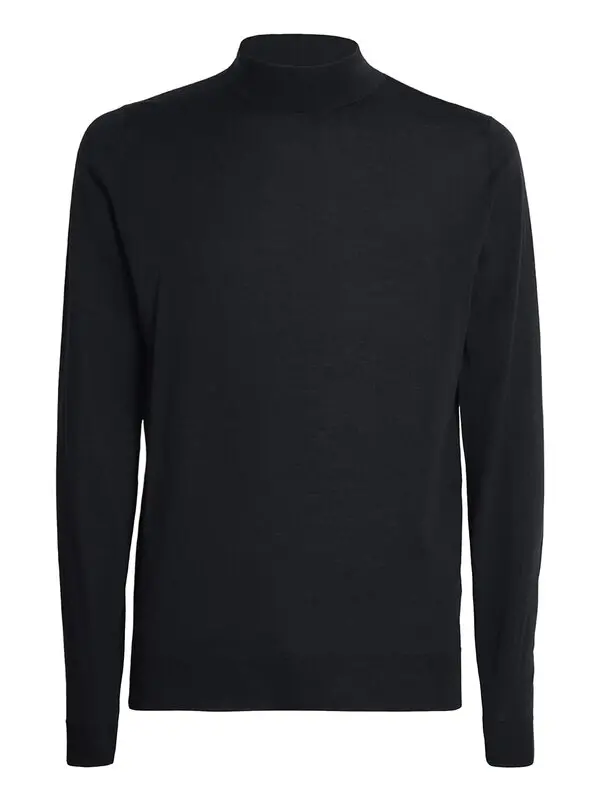John Smedley Merino Wool Harcourt Sweater - Black