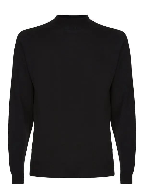 John Smedley Merino Wool Harcourt Sweater - Black