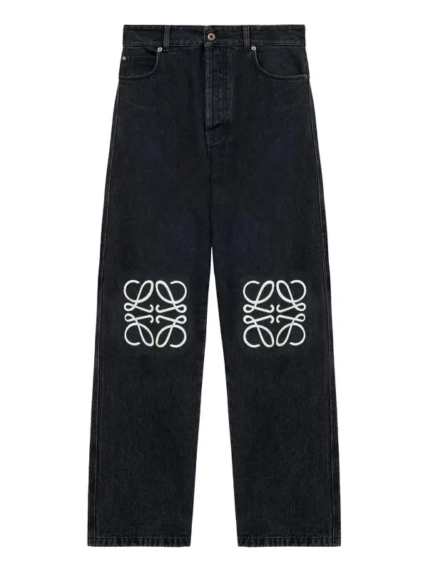 Loewe Anagram Baggy Jeans - Black