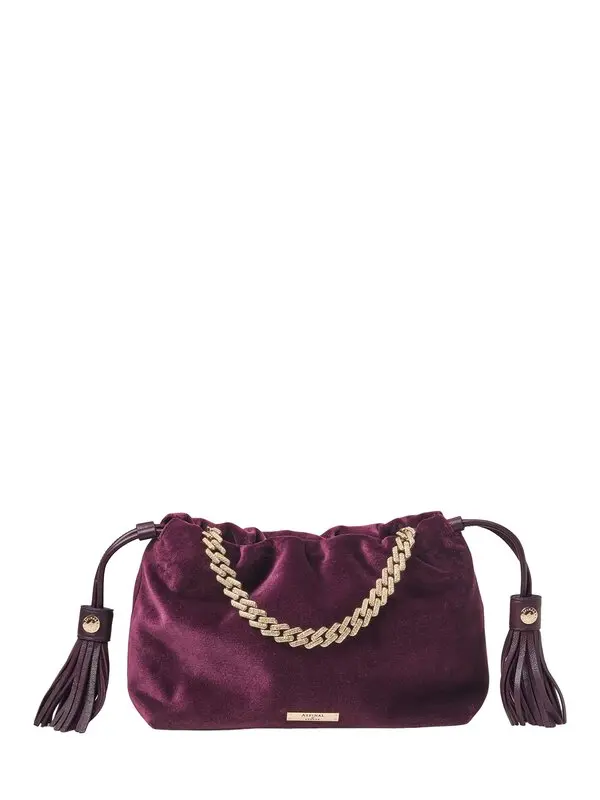 ASPINAL OF LONDON Velvet Amelia Top-handle Bag - Purple
