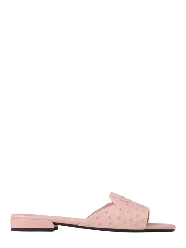 JIMMY CHOO Ostrich Leather Dina Sandals - Pink