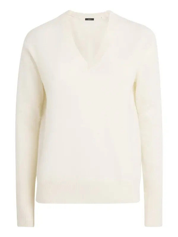 JOSEPH Cashmere V-neck Sweater - Ivory
