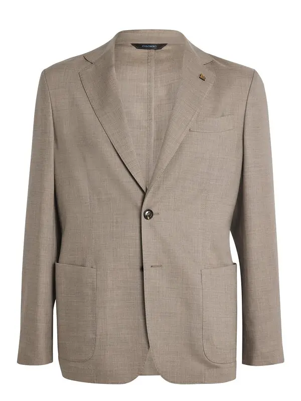 Colombo Worsted Cashmere Blazer - Beige