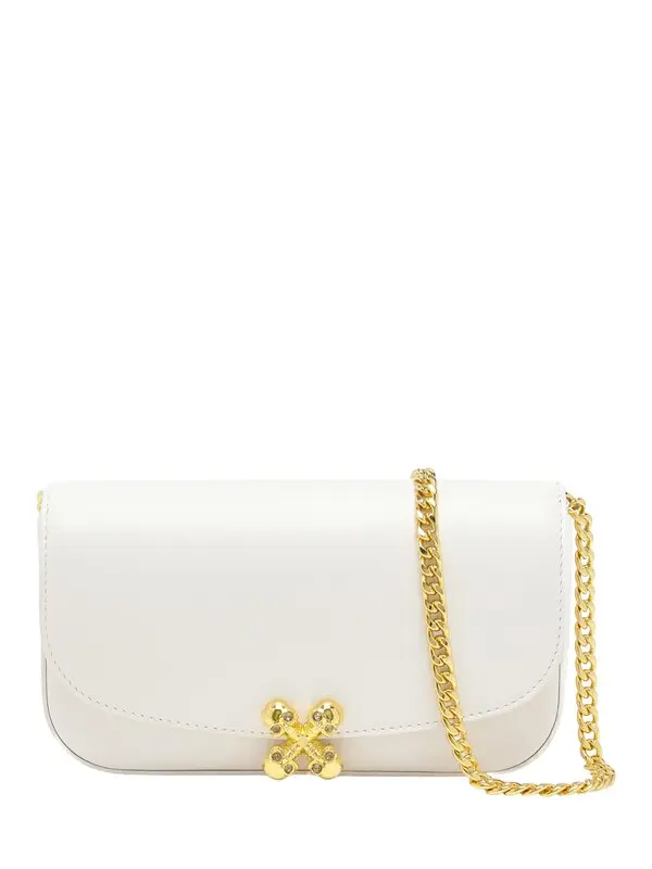 Alexander McQueen Small Skull Flower Crossbody Bag - White
