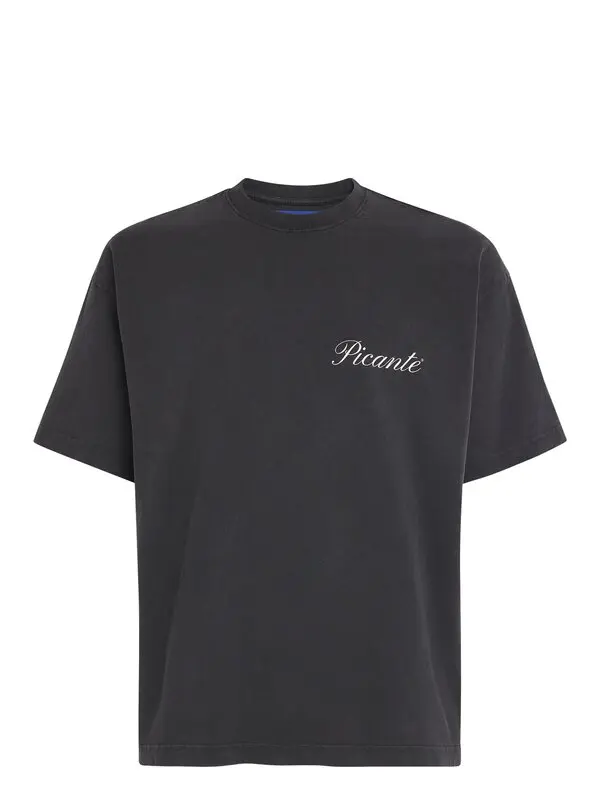 PICANTE Organic Cotton Tailor Logo T-shirt - Navy