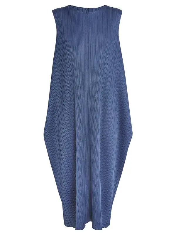 Issey Miyake Lamp Shade Midi Dress - Blue