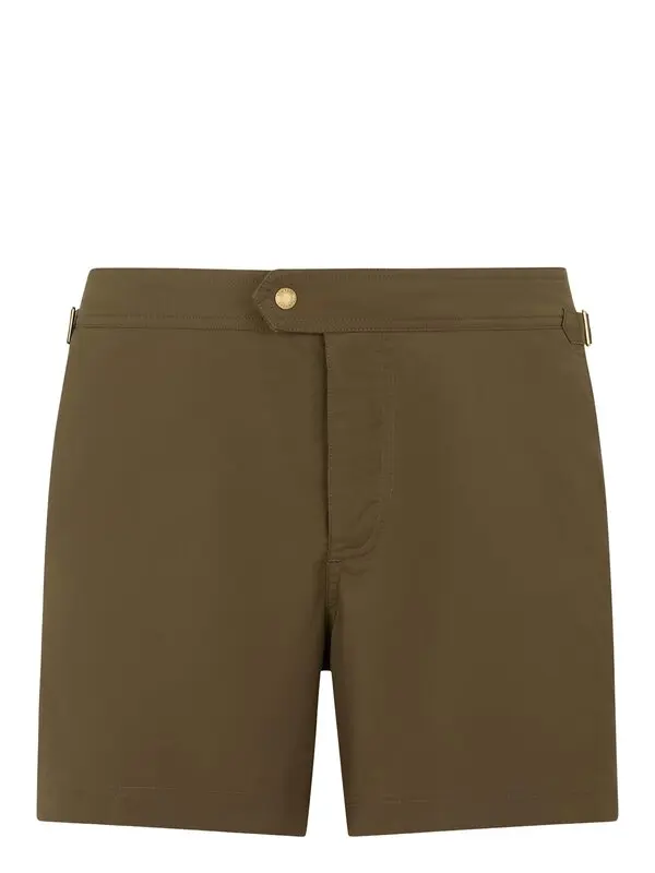 TOM FORD Poplin Swim Shorts - Green