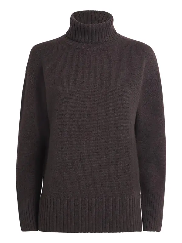 Harrods Cashmere Rollneck Sweater - Brown