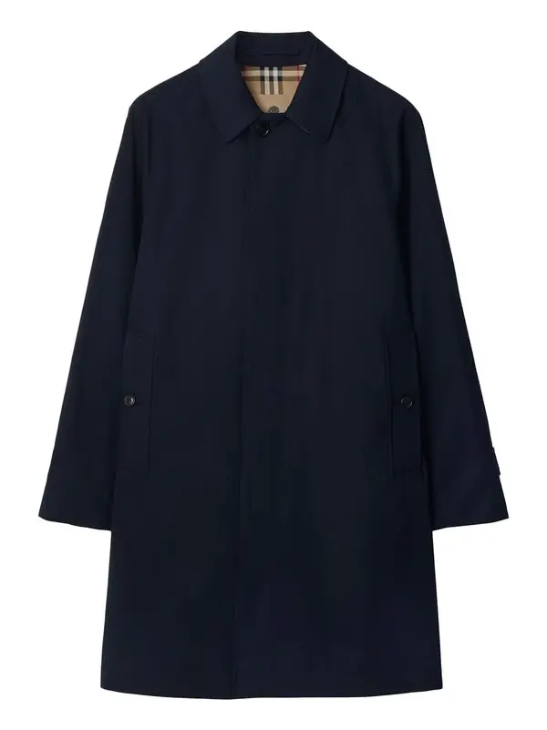 Burberry Mid-length Camden Heritage Car Coat - Blue