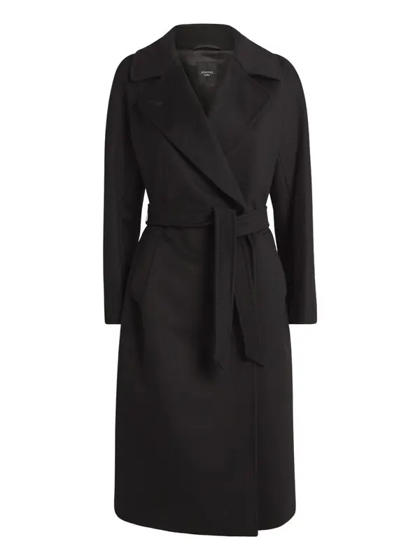 Max Mara Virgin Wool Double-breasted Coat - Black