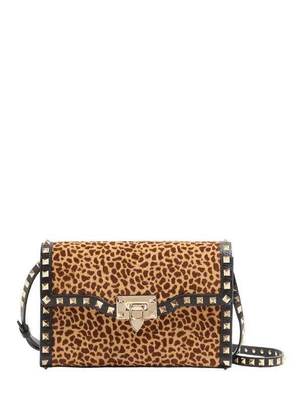 Valentino Garavani Rockstud Shoulder Bag - Brown