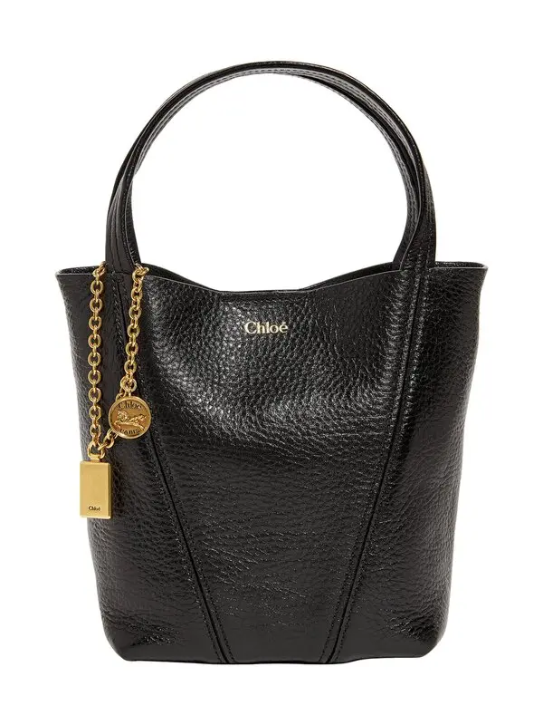 Chloé Calfskin Spin Tote Bag - Black