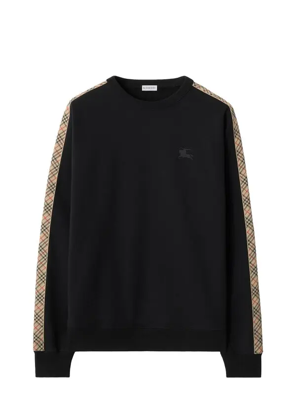 Burberry Check-trim Sweatshirt - Black