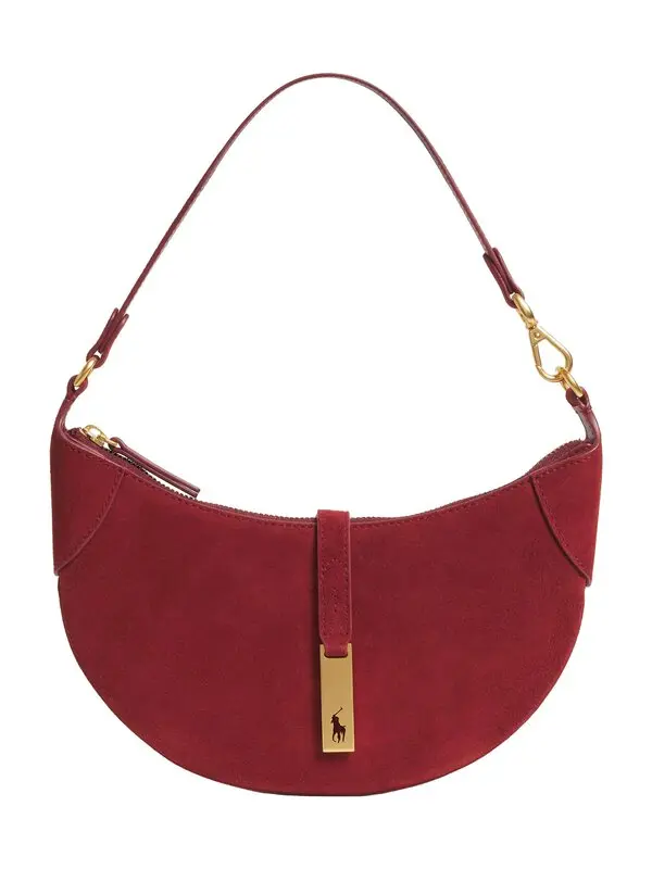 Polo Ralph Lauren Mini Id Suede Shoulder Bag - Red