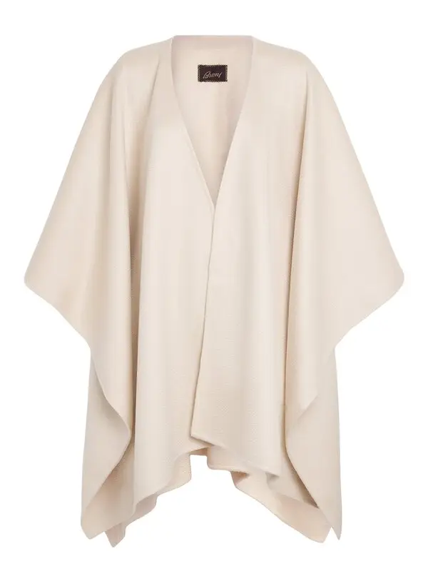 Brioni Cashmere Double-faced Cape - Beige