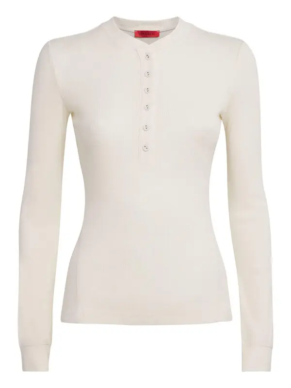 Max & Co. Long-sleeve Henley Top - White