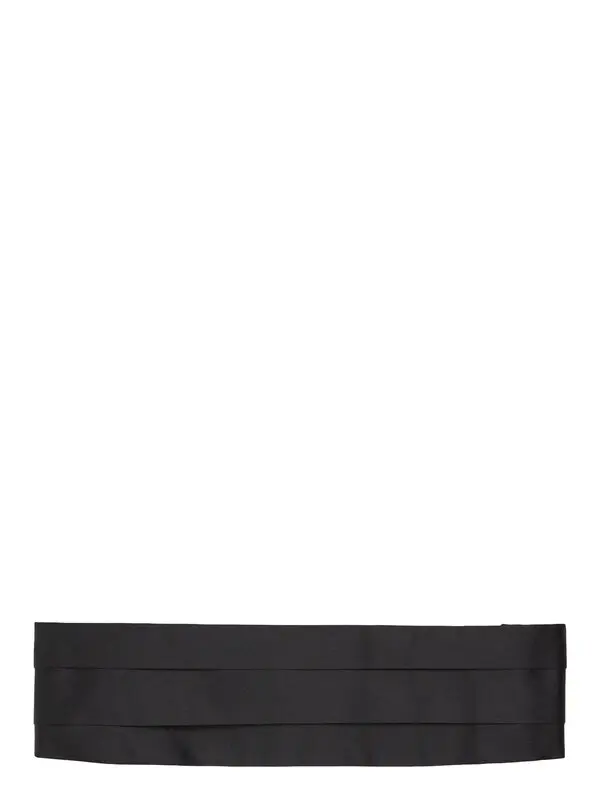 Canali Silk Cummerbund - Black