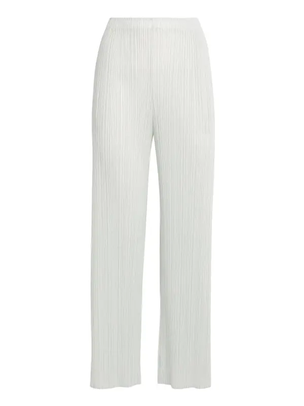 Issey Miyake Pleated Straight Trousers - Ivory