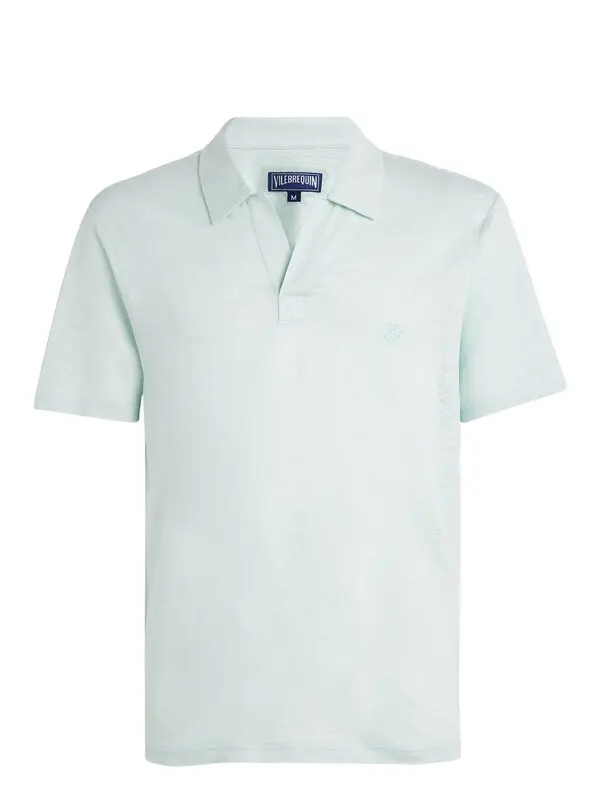 Vilebrequin Linen Pyramid Polo Shirt - Blue