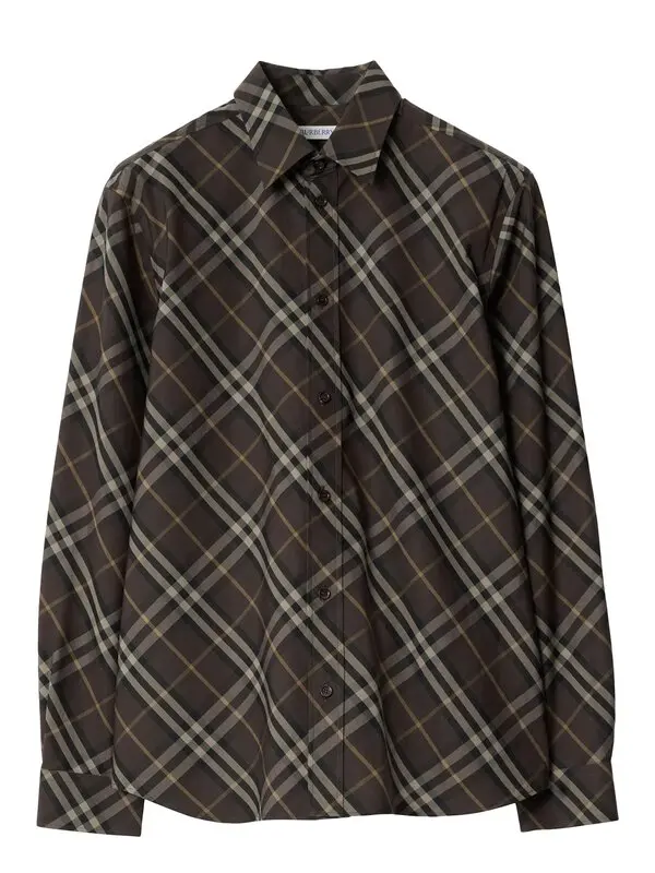 Burberry Cotton Check Shirt - Brown