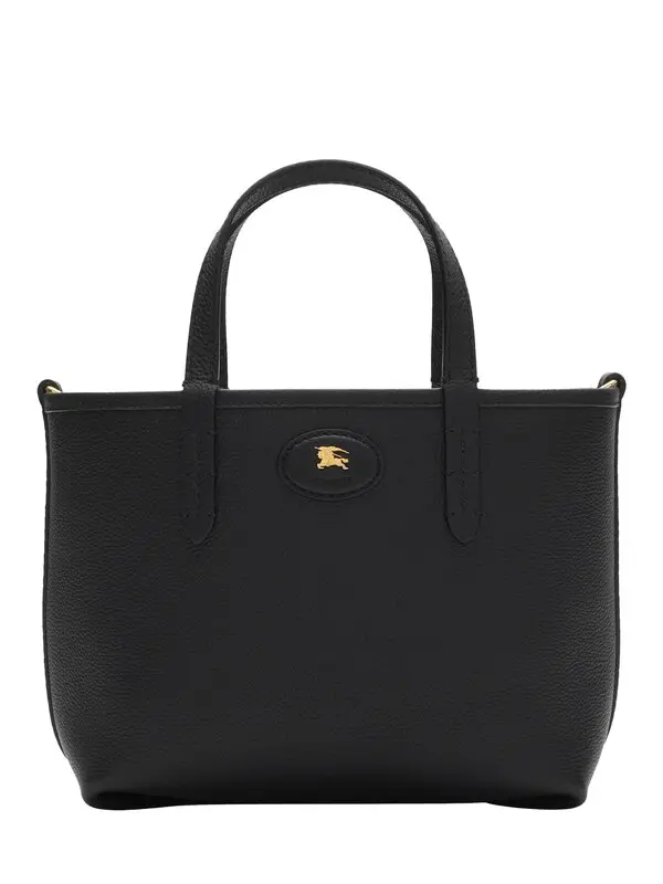 Burberry Mini Leather Reversible Bloomsbury Tote Bag - Black