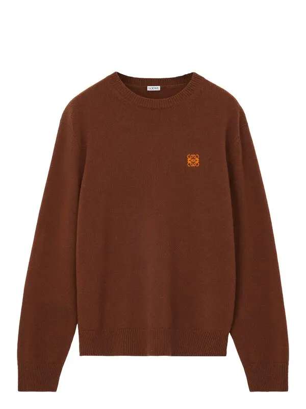 Loewe Wool Anagram Sweater - Brown