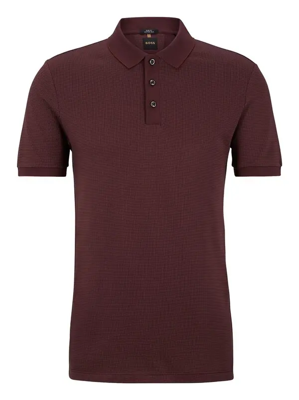 BOSS Cotton-silk Polo Shirt - Red