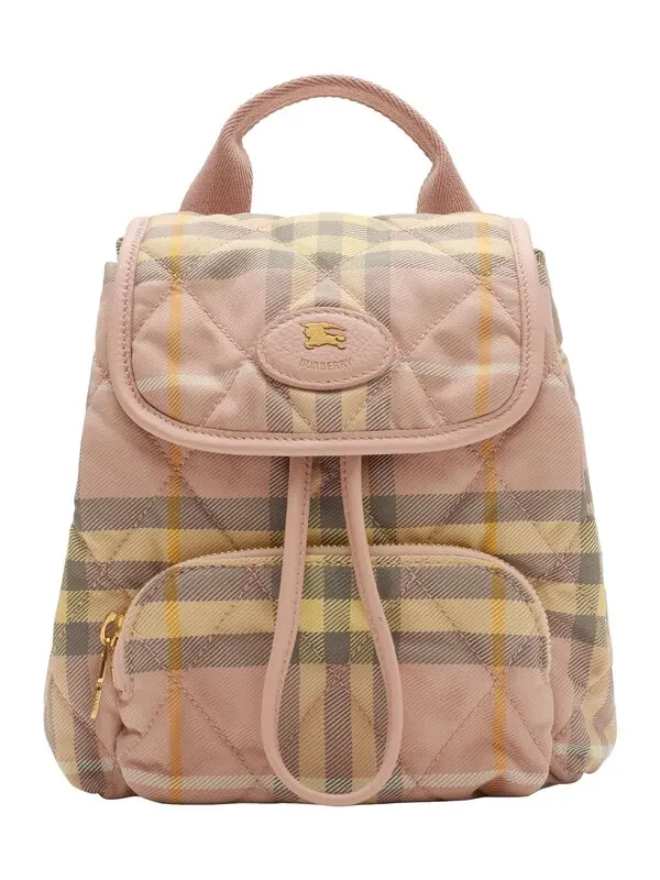 Burberry Mini Check Horseshoe Backpack - Pink