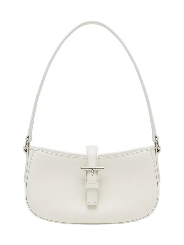Alexander McQueen Mini Leather T-bar Shoulder Bag - White