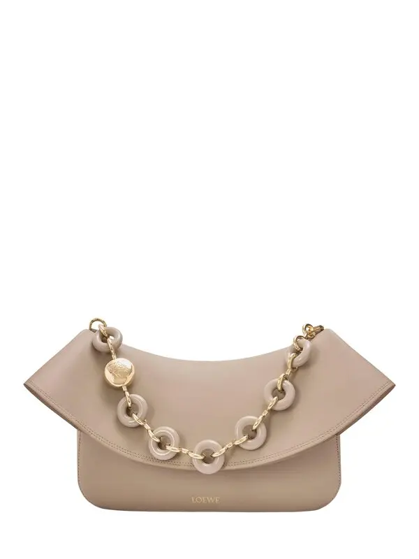 Loewe Medium Leather Ola Shoulder Bag - Beige
