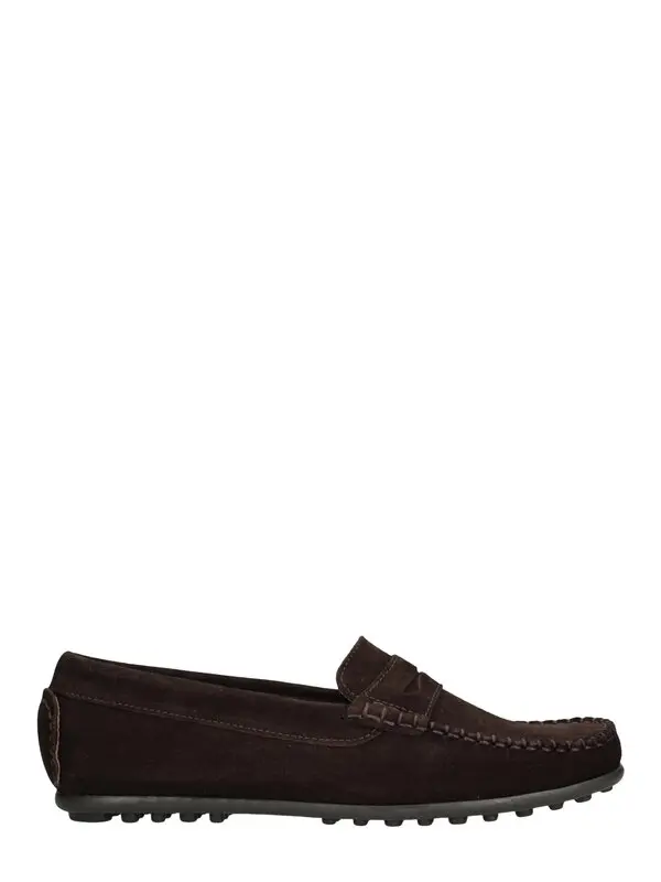 PAPOUELLI Suede Felix Loafers - Brown