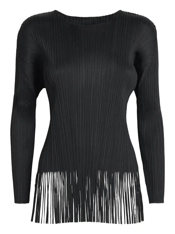 Issey Miyake Wave Long-sleeve Top - Black