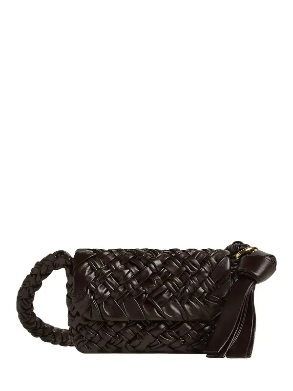Bottega Veneta Small Leather Kalimero Città Shoulder Bag - Brown