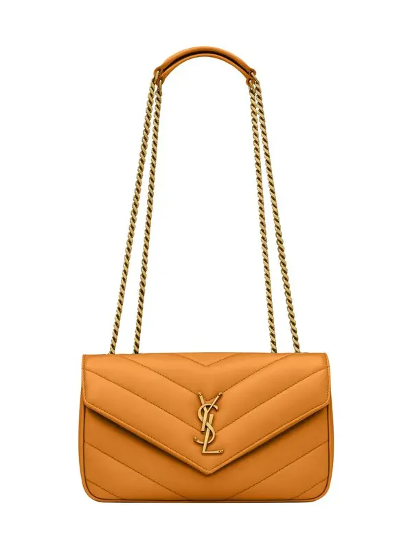 Saint Laurent Small Loulou Matelassé Shoulder Bag - Beige