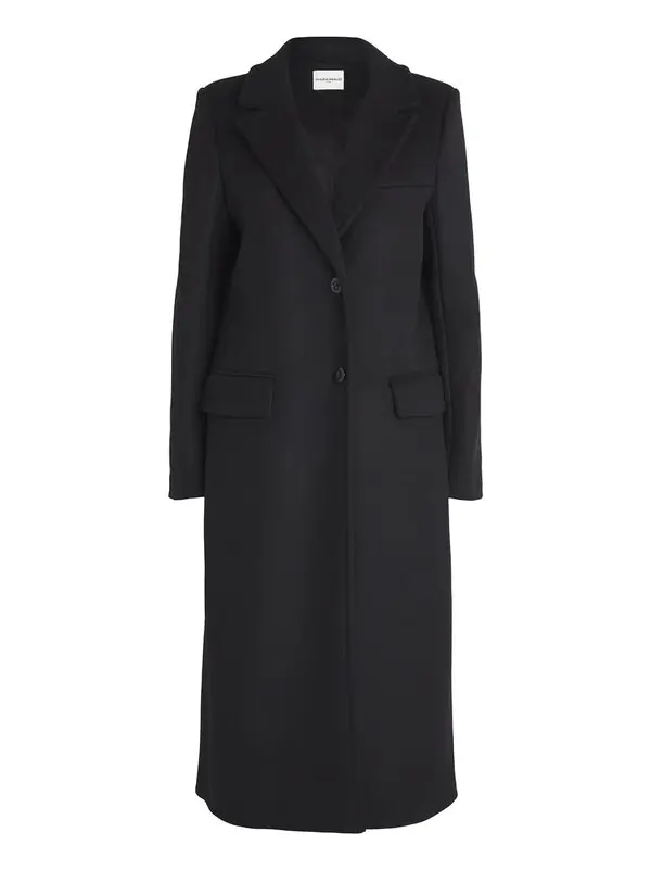Claudie Pierlot Wool-blend Longline Coat - Black
