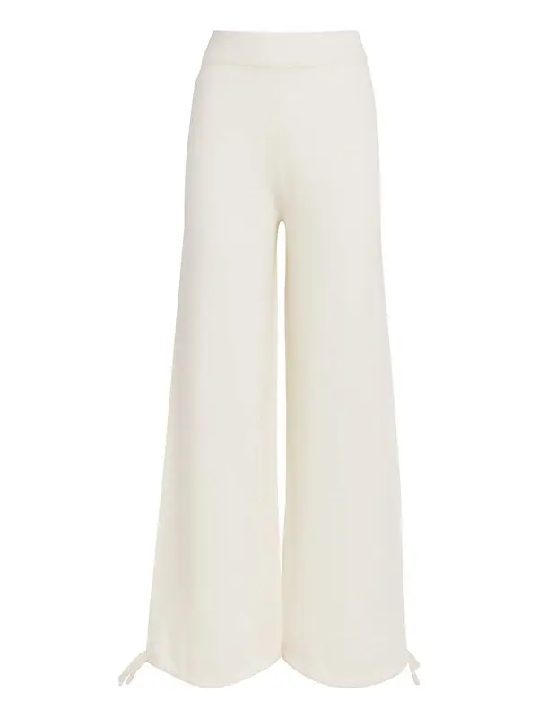 Max Mara Knitted Wide-leg Trousers - White