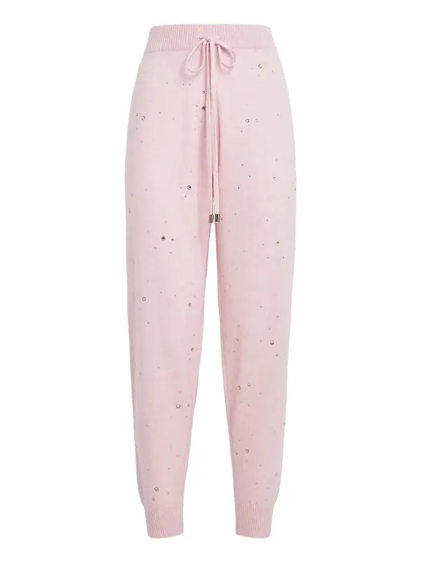 WILLIAM SHARP Cashmere Crystal-embellished Sweatpants - Pink