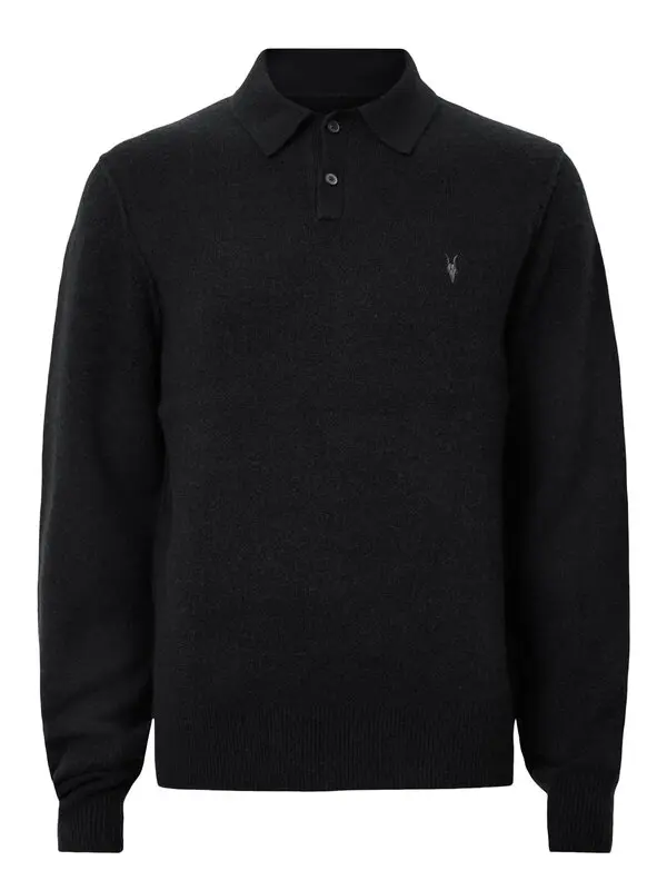 ALLSAINTS Statten Polo Sweater - Black