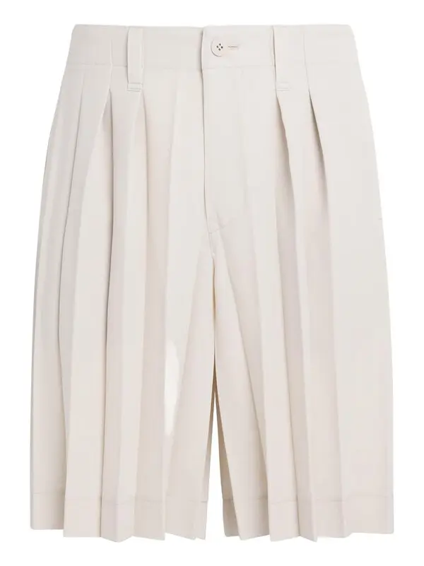 Issey Miyake Pleated Edge Ensemble Shorts - Beige