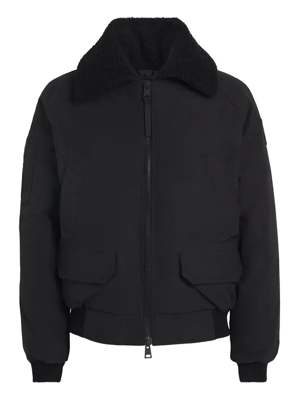 Canada Goose Down Aviator Bomber Jacket - Black