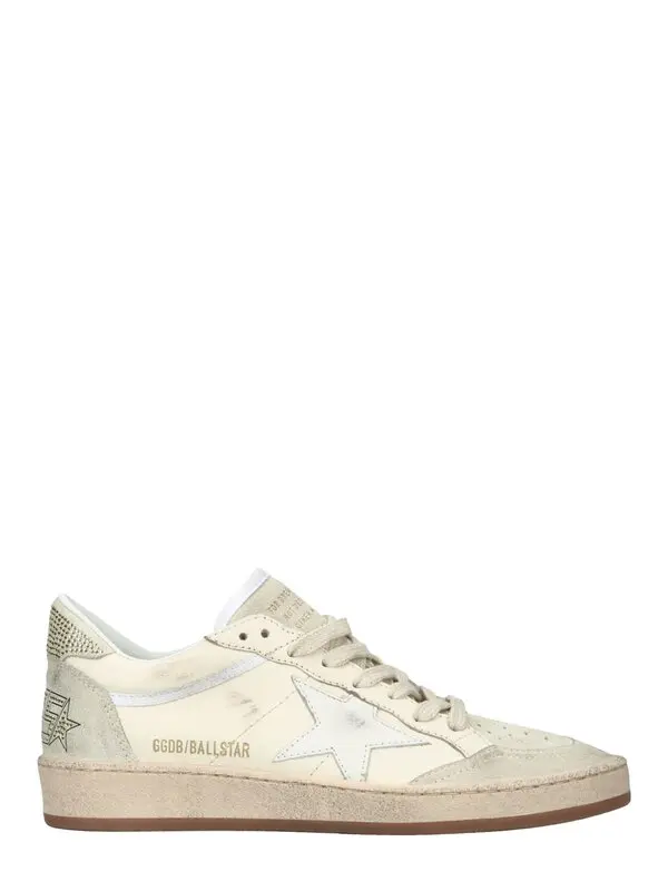 GOLDEN GOOSE Leather Ball Star Sneakers - White