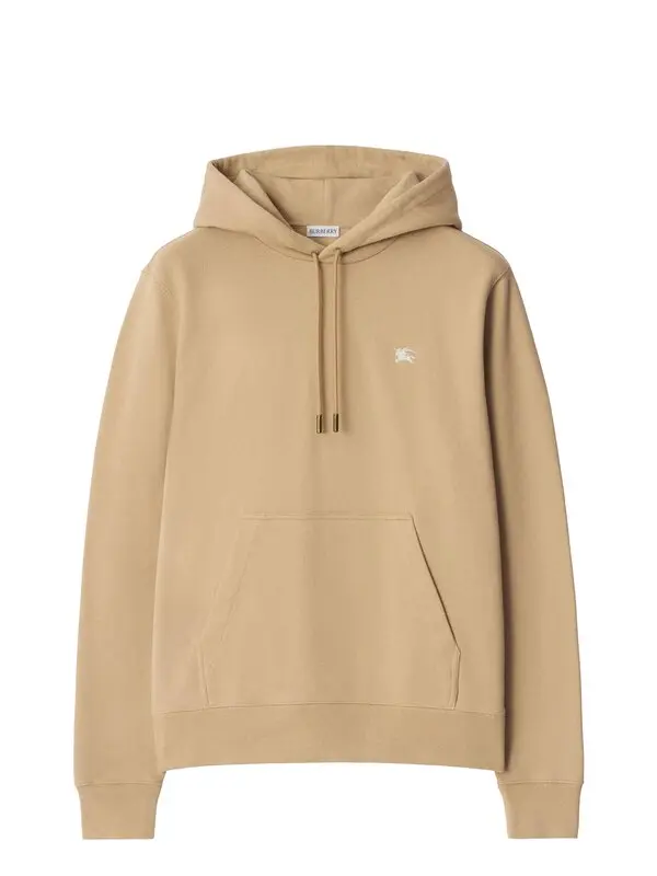 Burberry Cotton Knight Stamp Hoodie - Beige