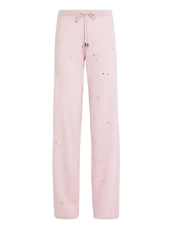 WILLIAM SHARP Cashmere Crystal-embellished Sweatpants - Pink