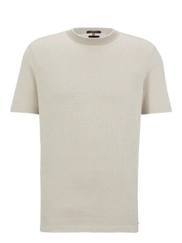 BOSS Cotton-silk T-shirt - Beige